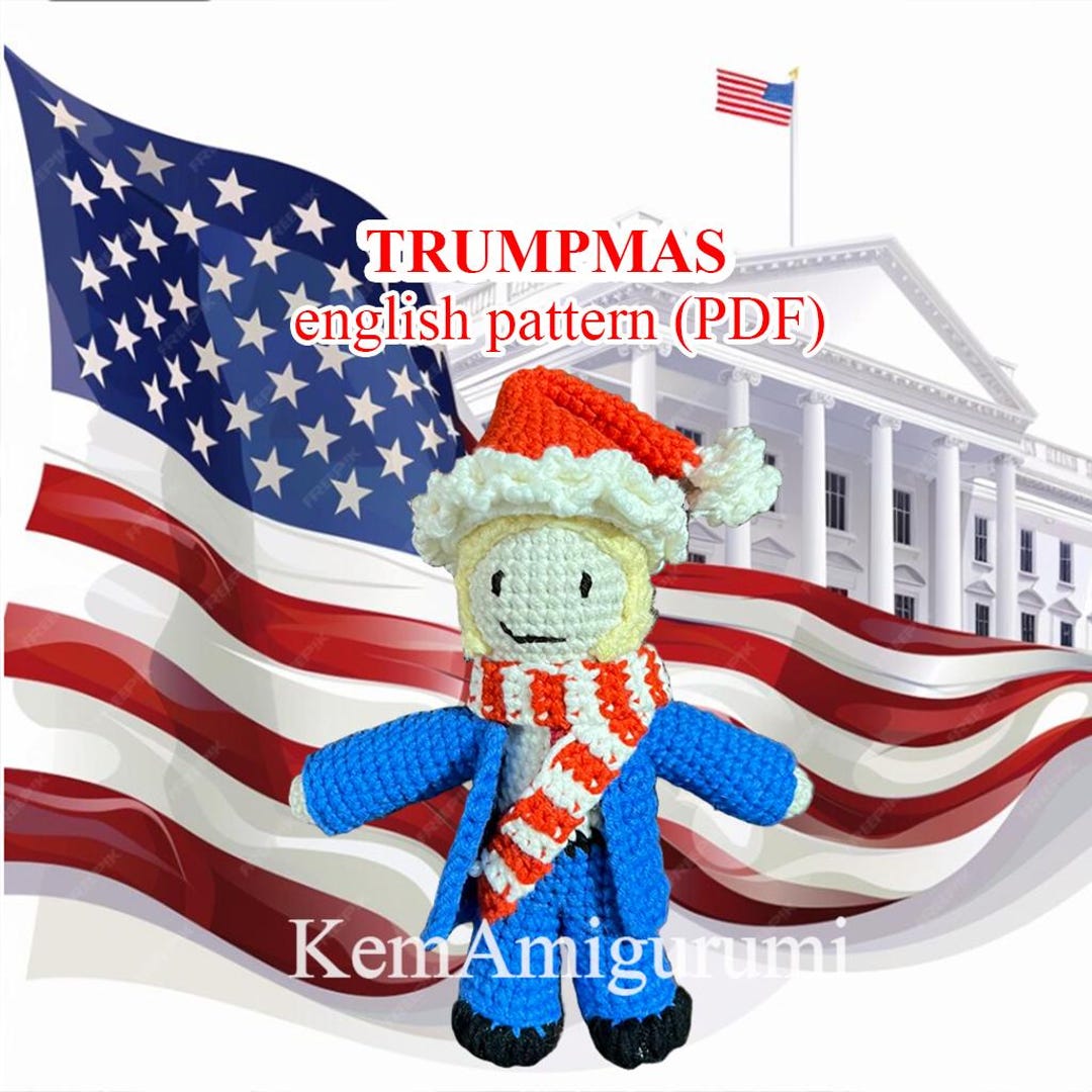 Donald Trump Christmas Crochet Pattern, Amigurumi Donald Trump, Donald ...