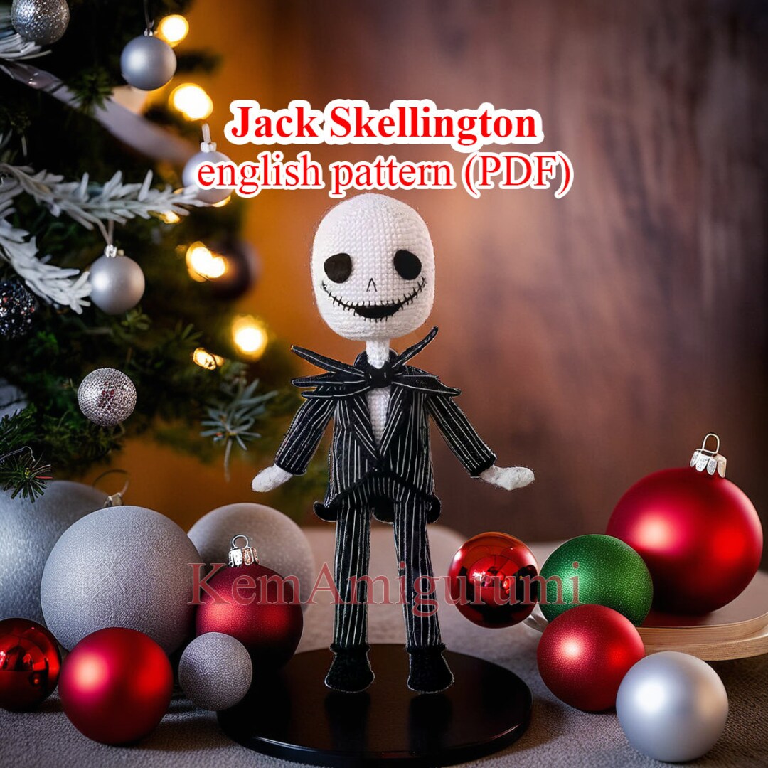 Crochet Jack Skellington Pattern, Amigurumi Skellington, Skellington ...