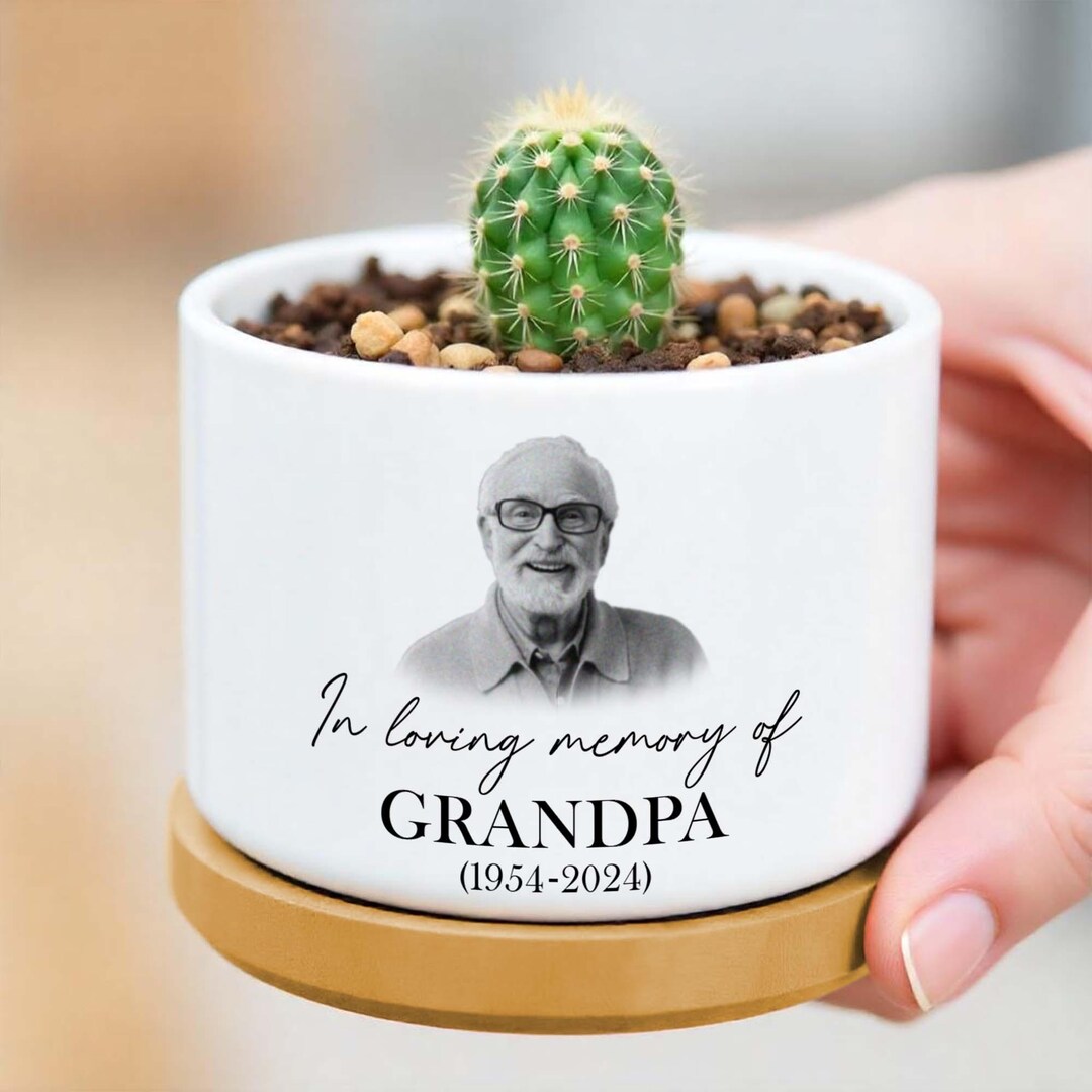 Personalized Memorial Succulent Planter, Memorial Plant Pot, in Loving ...
