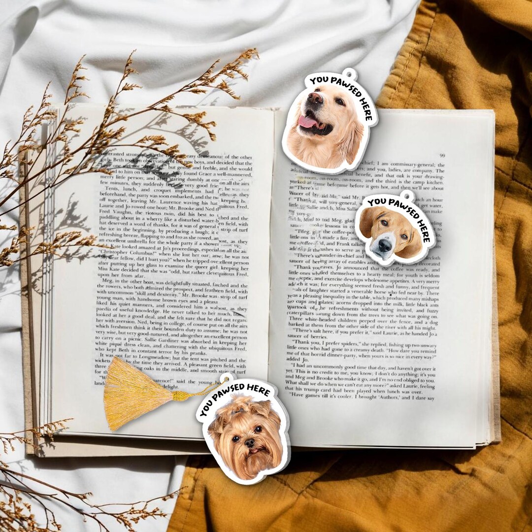 Custom Dog Face Acrylic Bookmark, Custom Pet Photo Bookish Gift, Dog ...