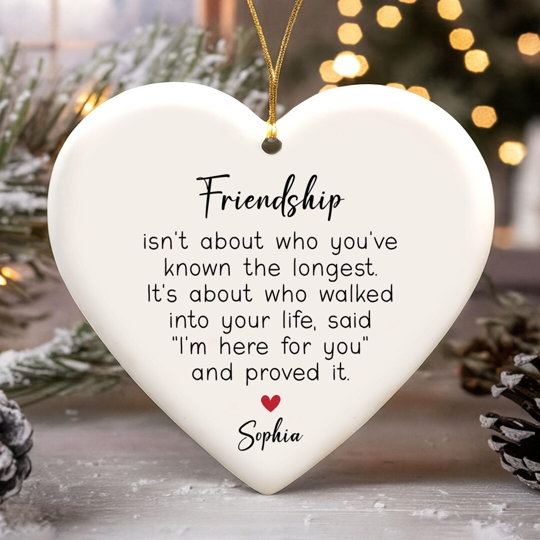 Best Friend Keepsake, Friendship Ornament, Thank You Gift ...