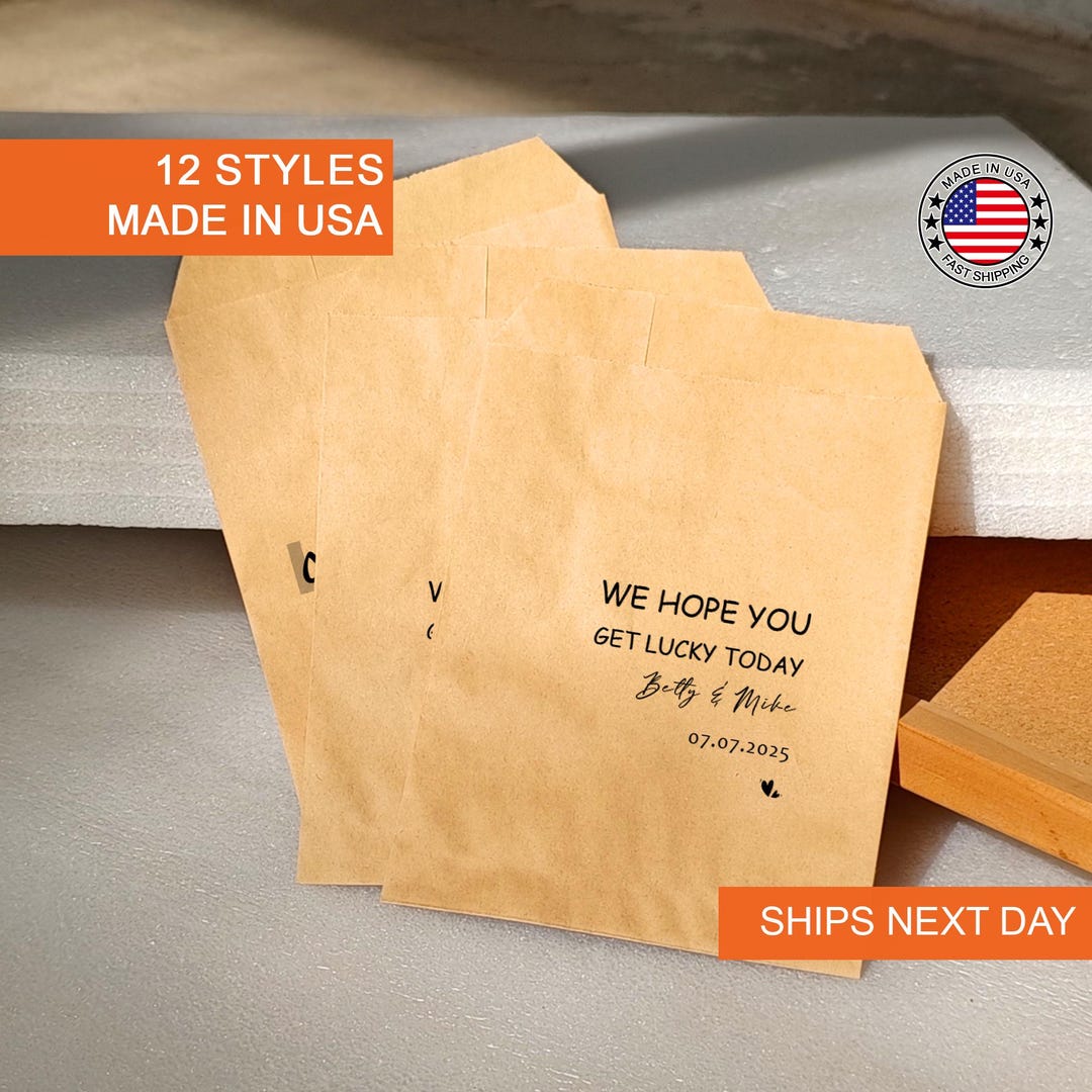 Lottery Ticket Favor Bags We Hope You Get Lucky Today, Personalized ...