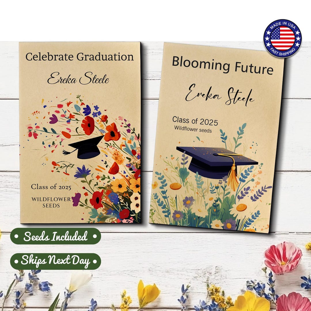 RUSH Class of 2025 Graduation Seed Packets/custom Graduation Wildflower ...