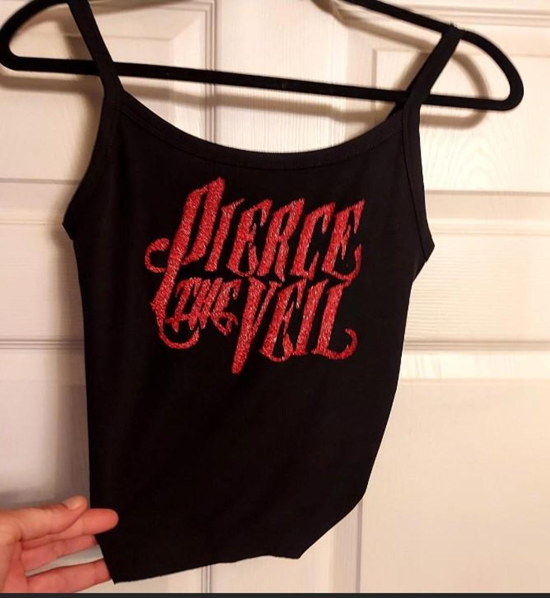 Pierce the Veil Crop Top Pierce the Veil Tank Shirt Customizable Band ...