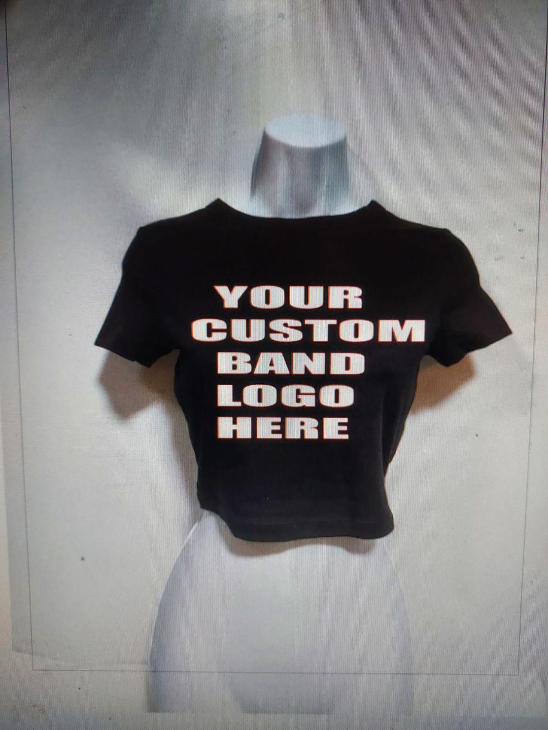 Custom Band Shirt Customizable Band Tank Top Hand Cropped Custom Band ...