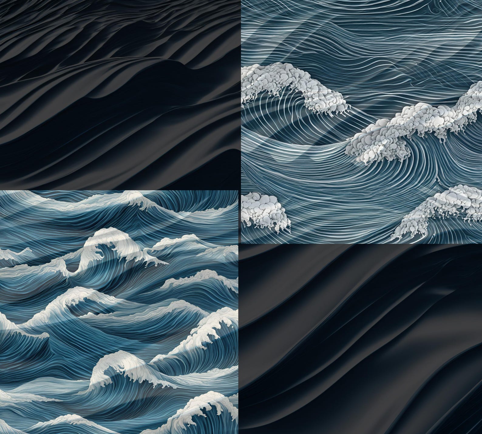 Wave, Water, Ocean, Sea, Beach, Chinese, Japan, Japanese - Etsy