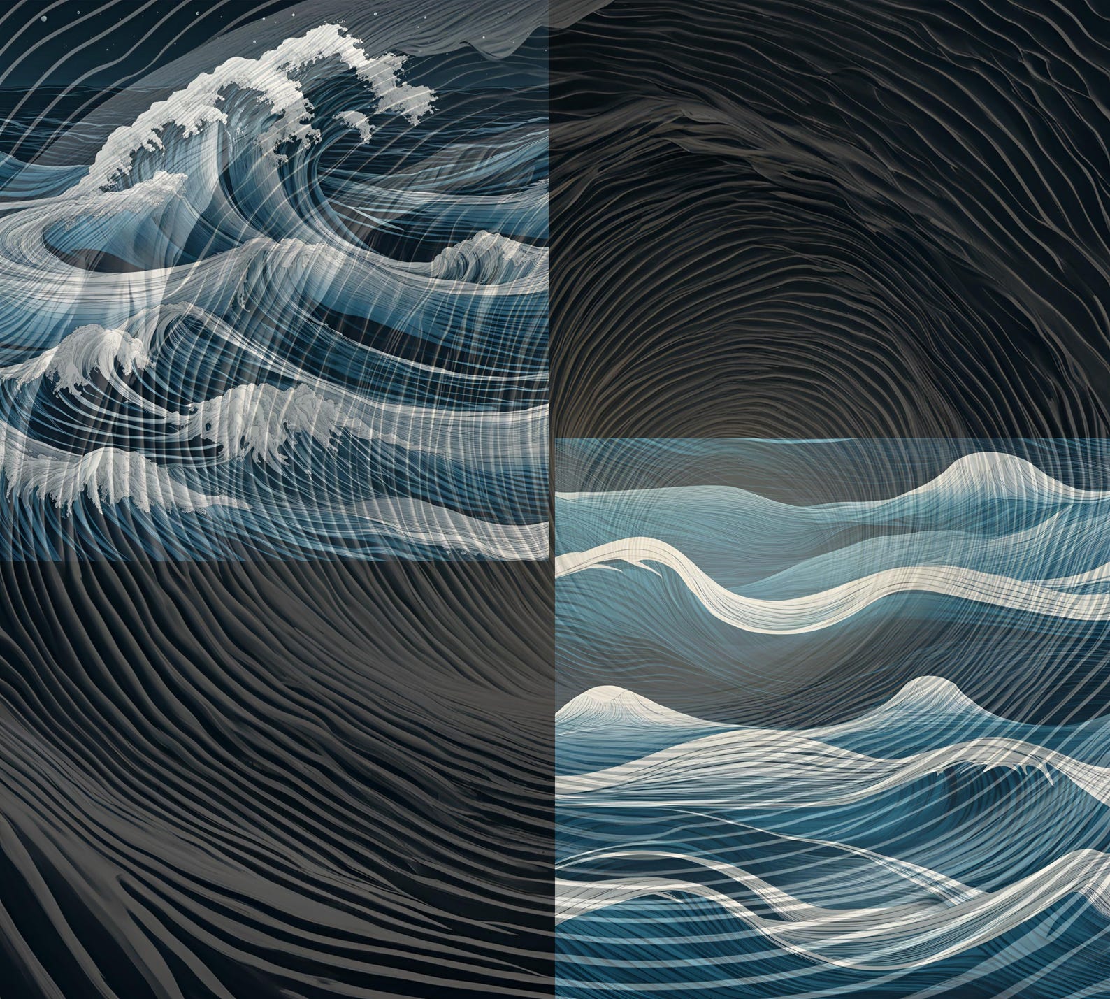 Wave, Water, Ocean, Sea, Beach, Chinese, Japan, Japanese - Etsy