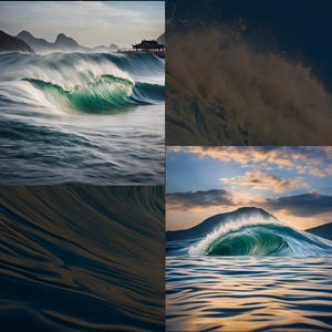 Wave, Water, Ocean, Sea, Beach, Chinese, Japan, Japanese - Etsy