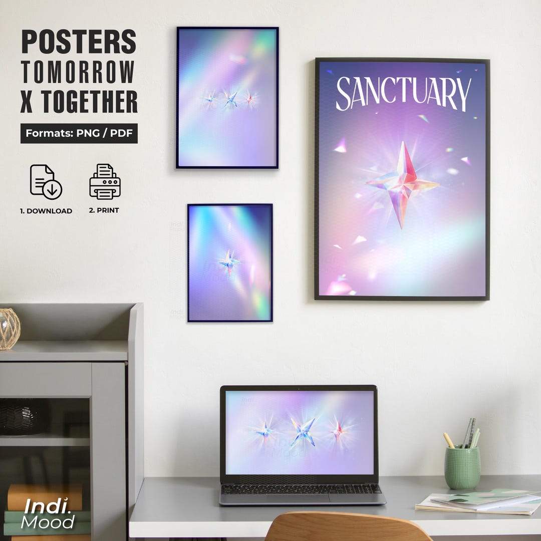TXT Posters Wall Art Set of 3 Prints, Aura Gradient Poster, Room Decor ...