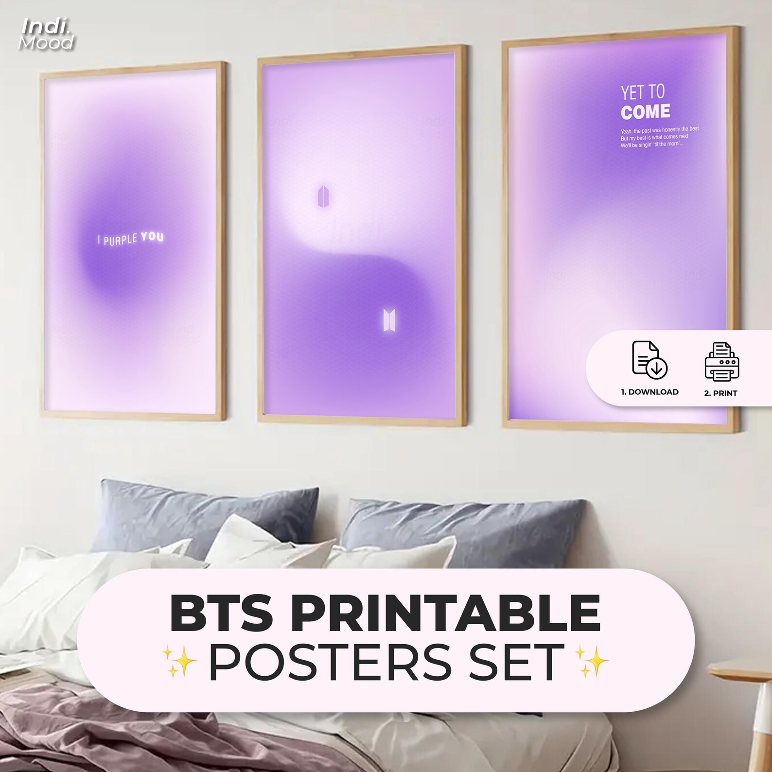 BTS Pack of 3 Png Designs, Bts Aura Gradient Banner, Designs to ...