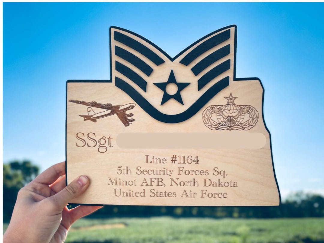 Custom State Military Promotion Plaque: Engraved Wooden Retirement Gift ...