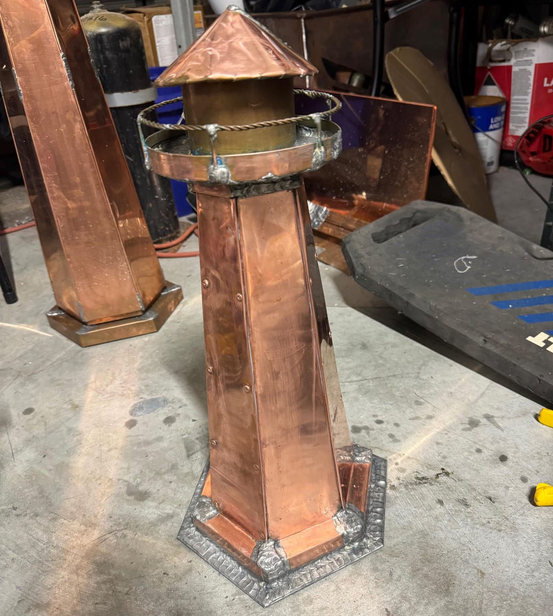 20 Tall Copper Lighthouse With 9 Wide Base - Etsy