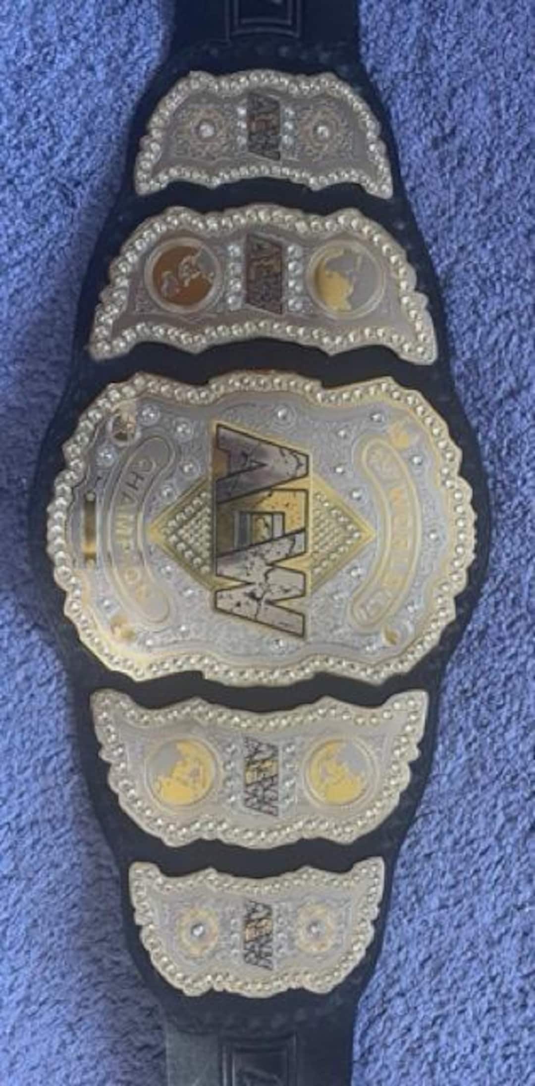 AEW INSPIRED CUSTOM Elite World Wrestling Championship Replica Belt 2mm ...