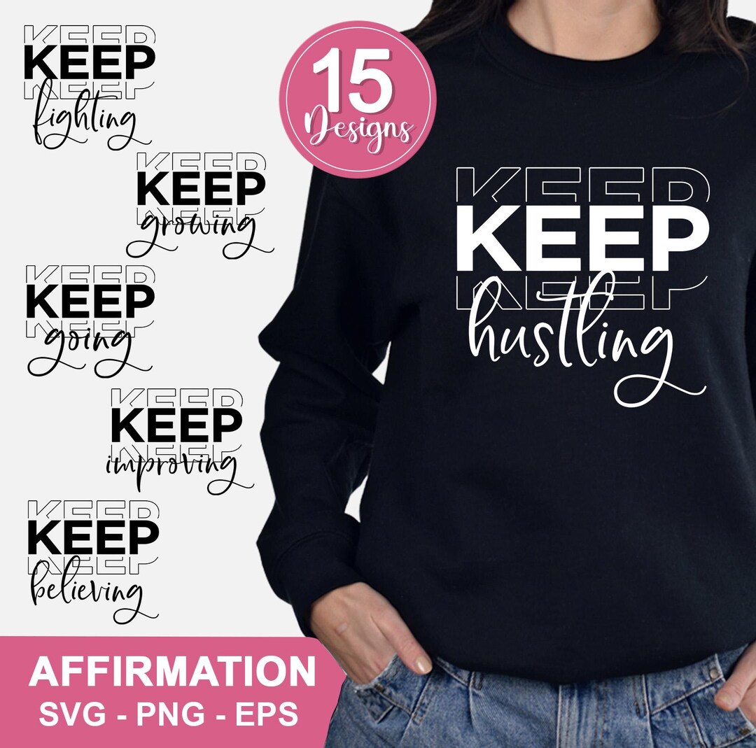 Positive Words SVG Bundle - Encouraging Words & Affirmations - Hustle ...