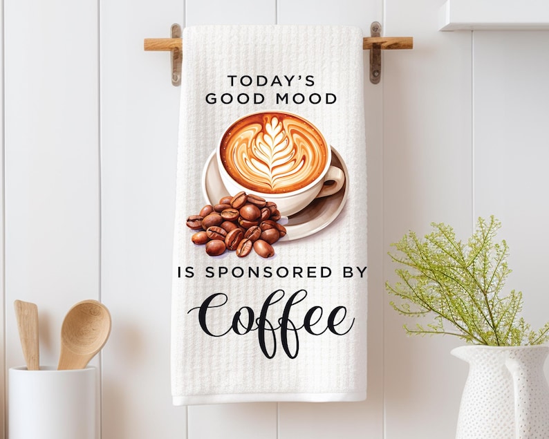 Funny Coffee Themed Kitchen Towel Sublimation Bundle, Kitchen Dish ...