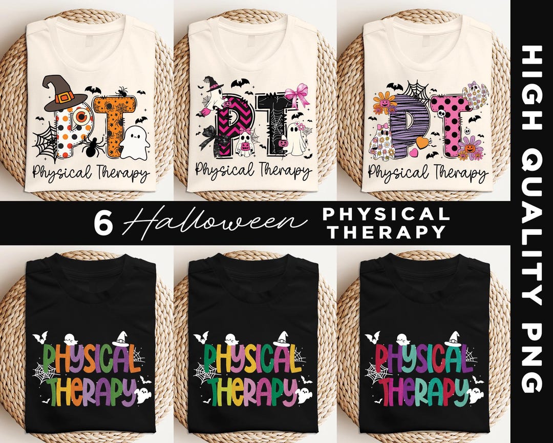 Physical Therapy Halloween Shirt Bundle Png, Spooky PT Shirt, PT Shirt ...