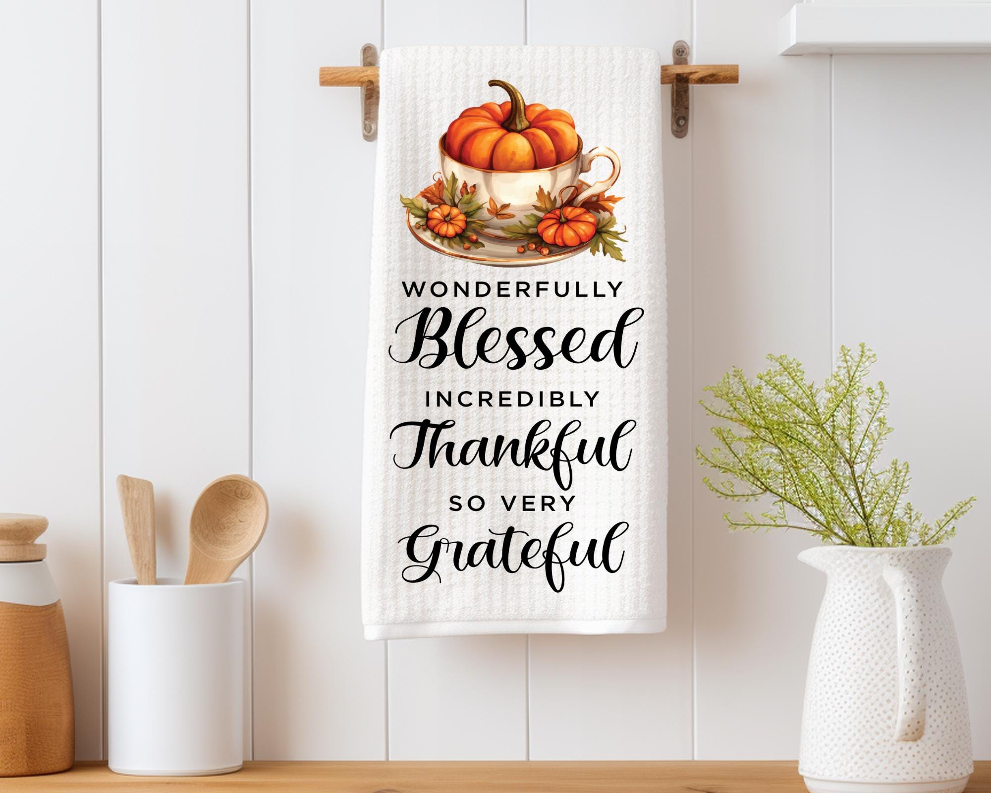 Thanksgiving Kitchen Towel Sublimation Bundle | Thankful Blessed ...