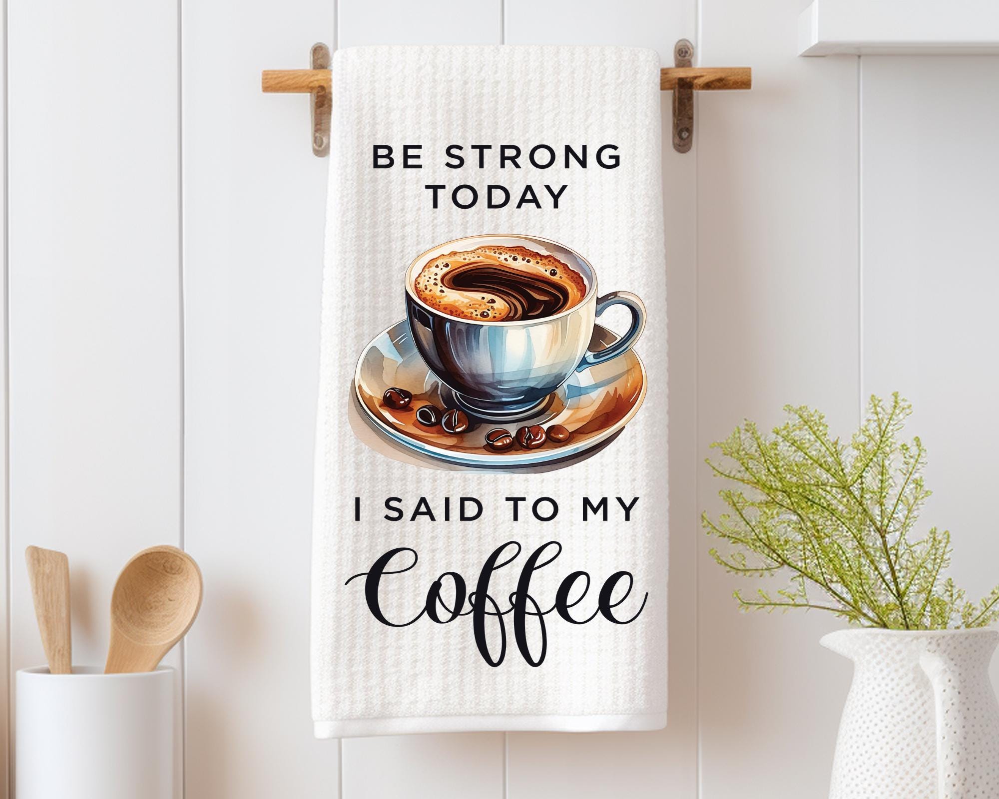 Funny Coffee Themed Kitchen Towel Sublimation Bundle, Kitchen Dish ...