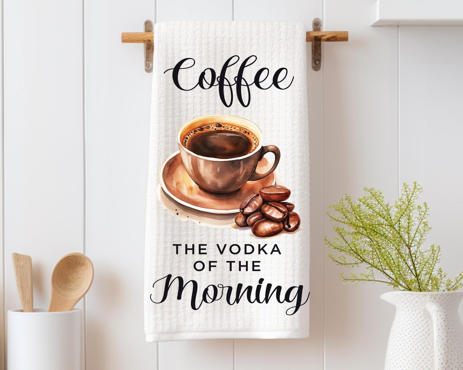 Funny Coffee Themed Kitchen Towel Sublimation Bundle, Kitchen Dish ...