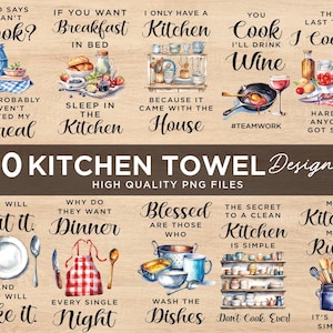 Funny Kitchen Towel Sublimation Design, Kitchen Towel Sublimation PNG ...