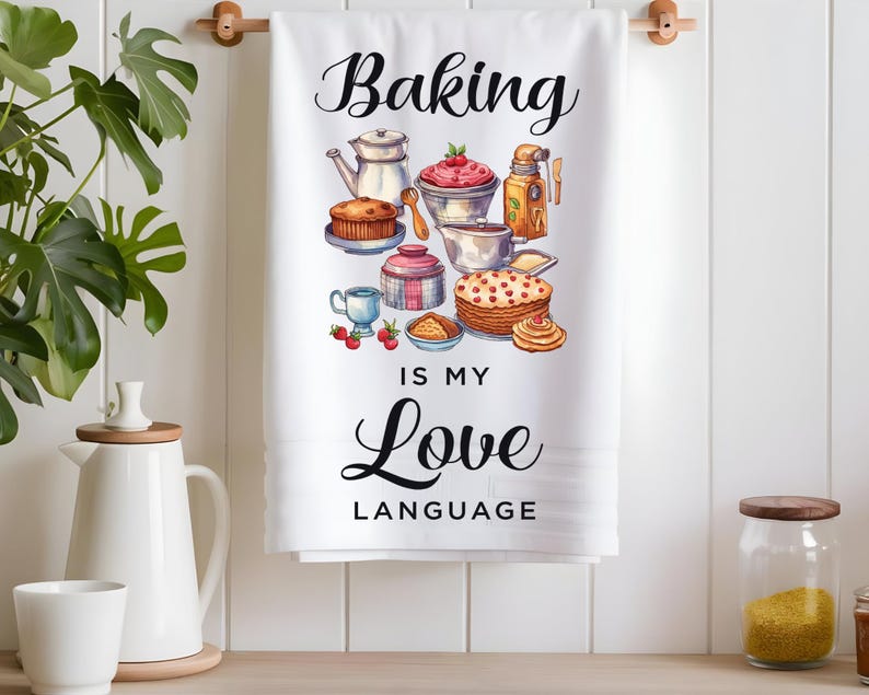 Baking Themed Kitchen Towel Sublimation Design | Kitchen Towel PNG ...