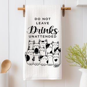 Funny Cat Themed Kitchen Towel Sublimation Bundle, Kitchen Towel ...