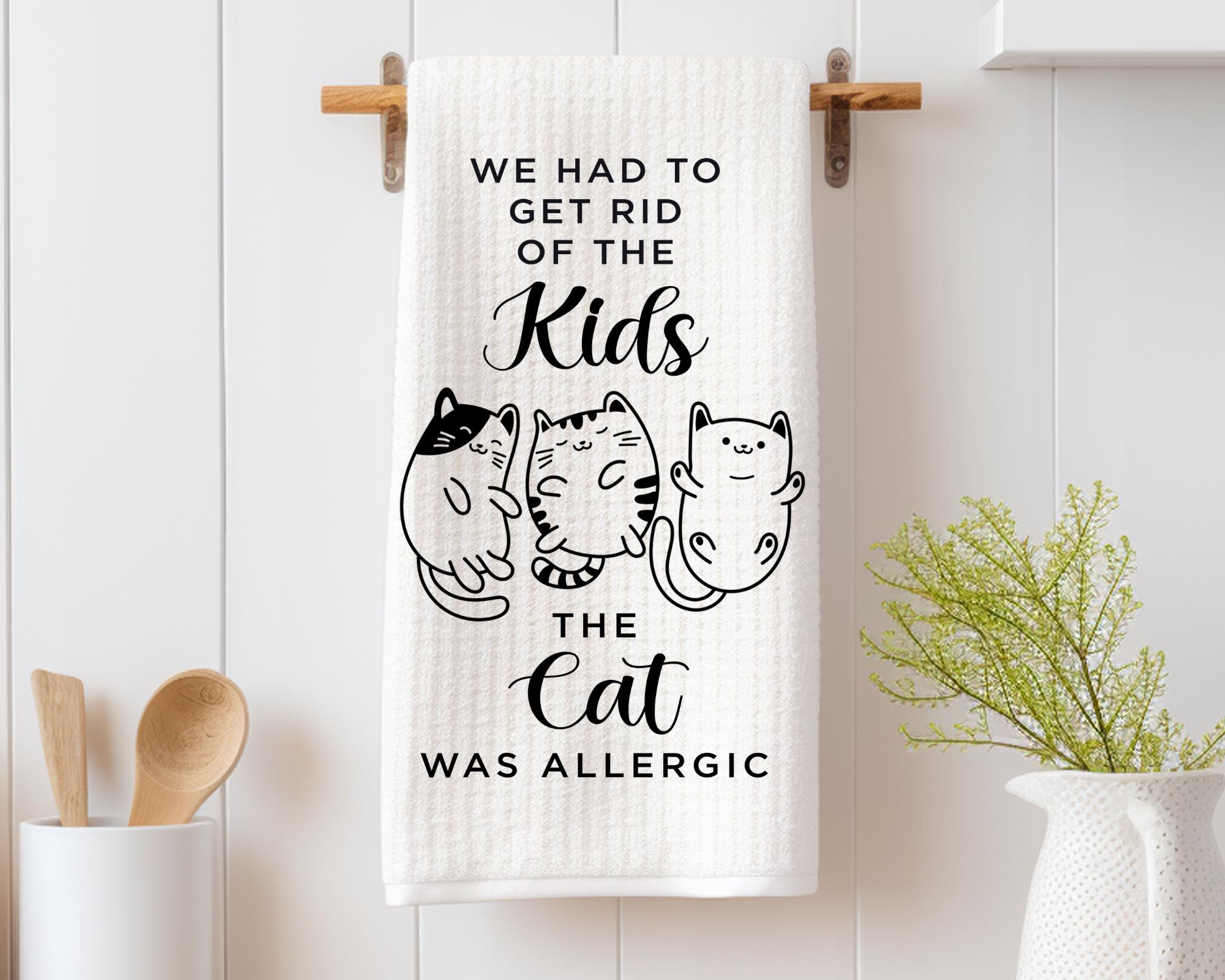 Funny Cat Themed Kitchen Towel Sublimation Bundle, Kitchen Towel ...
