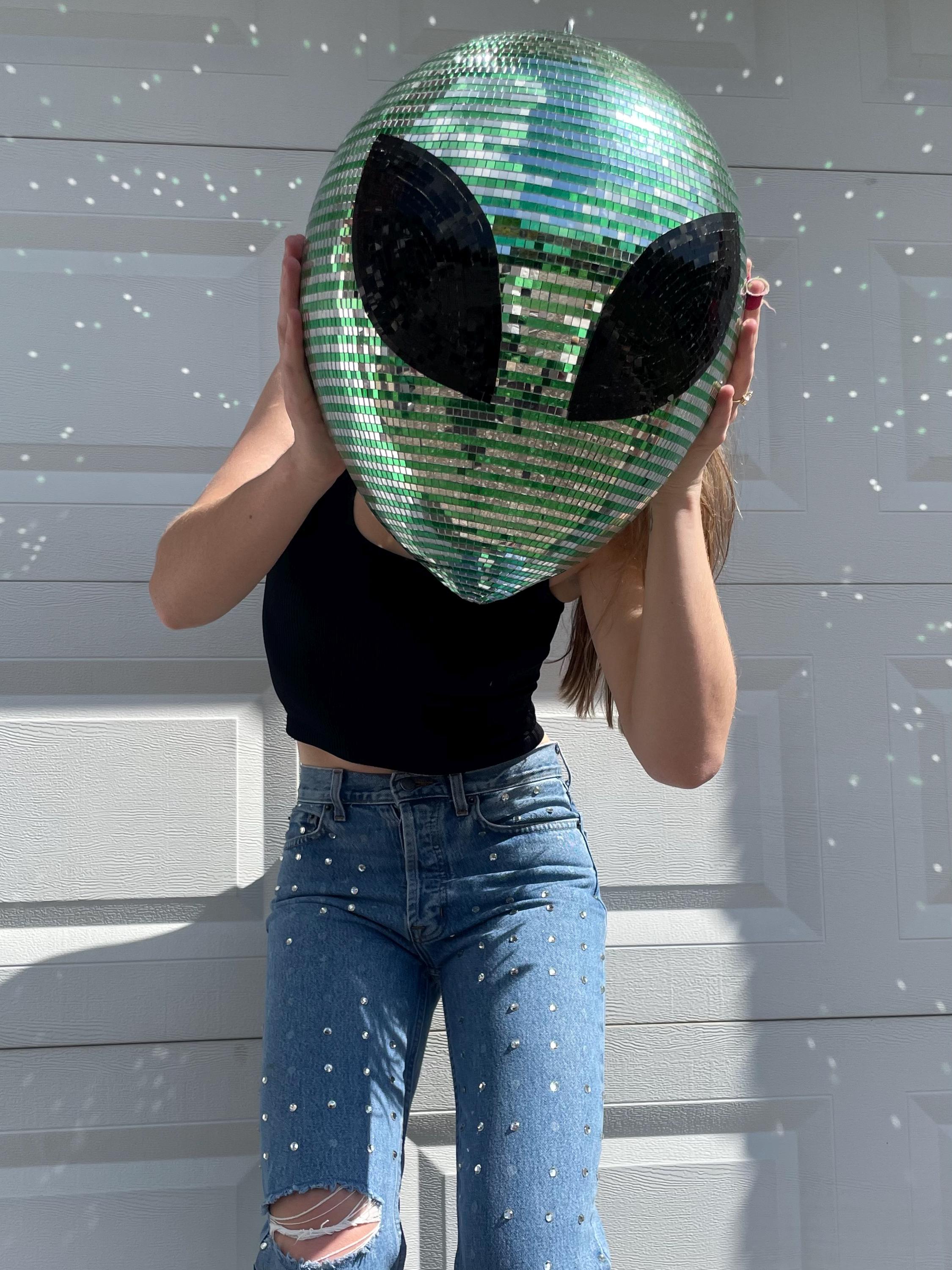 A Disco Alien Head - MADE TO ORDER - 1ft - Etsy