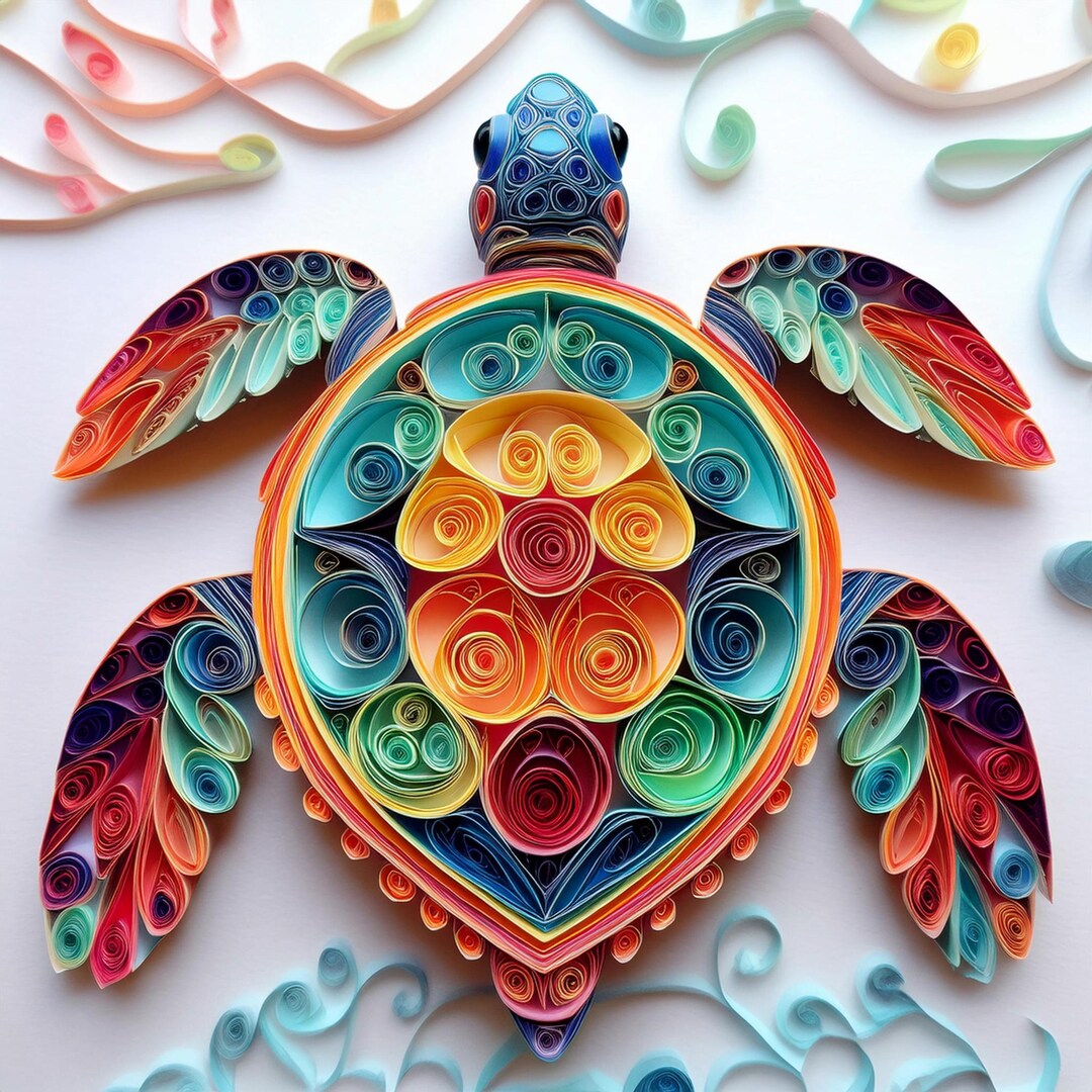 This Stunning Quilled Sea Turtle Art Print Will Add a Touch of ...
