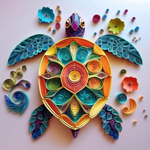 This Stunning Quilled Sea Turtle Art Print Will Add a Touch of ...