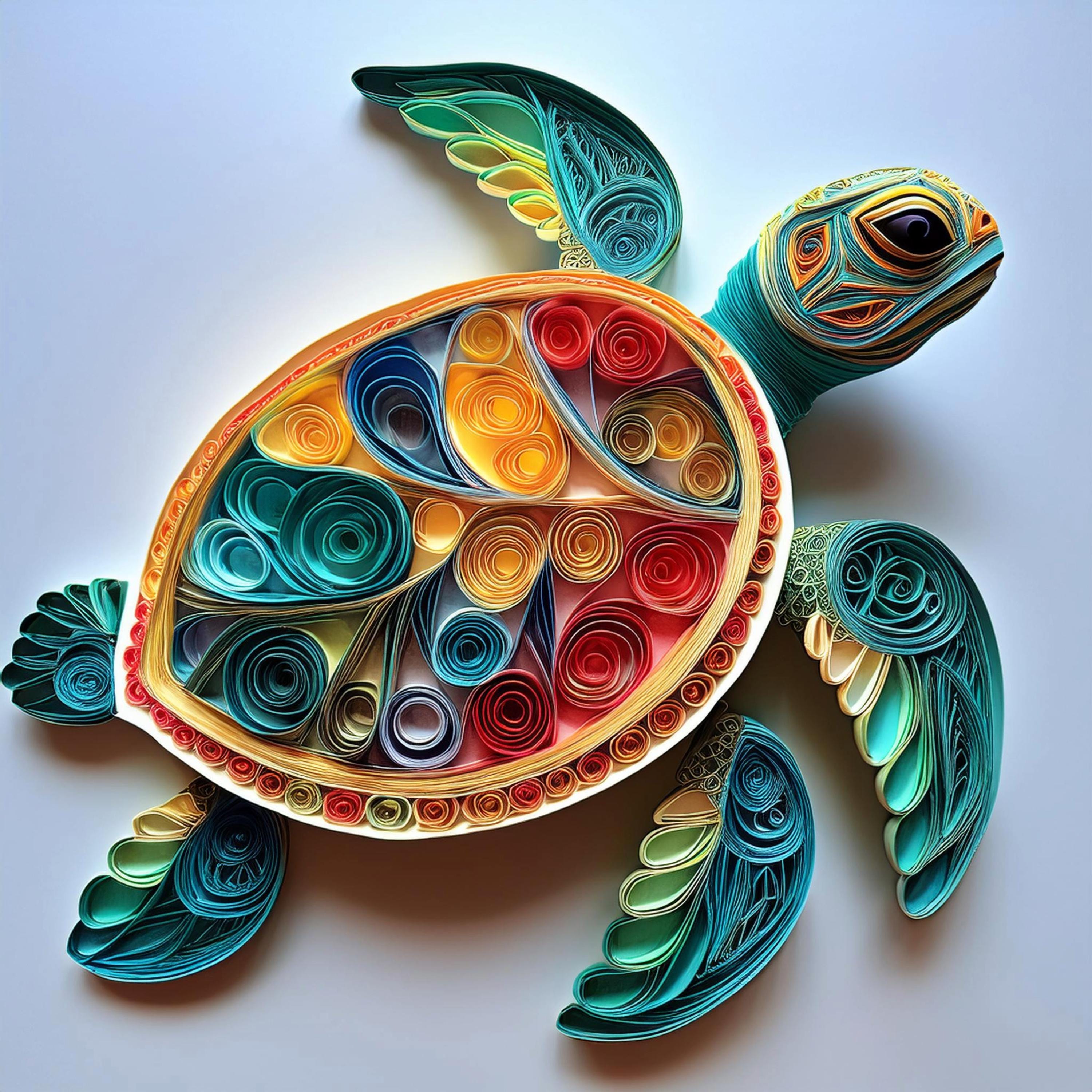 This Stunning Quilled Sea Turtle Art Print Will Add a Touch of ...