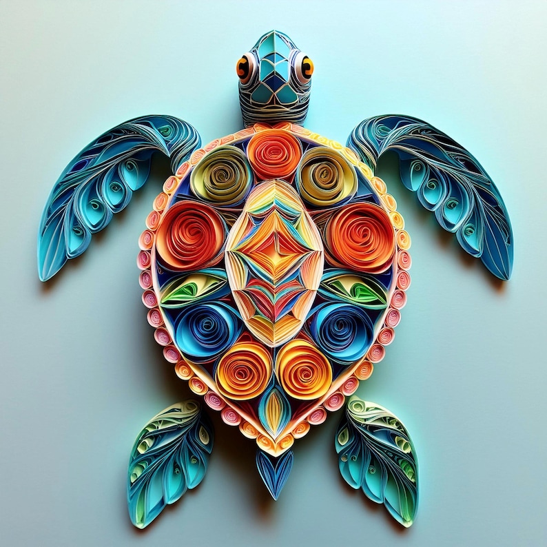 This Stunning Quilled Sea Turtle Art Print Will Add a Touch of ...