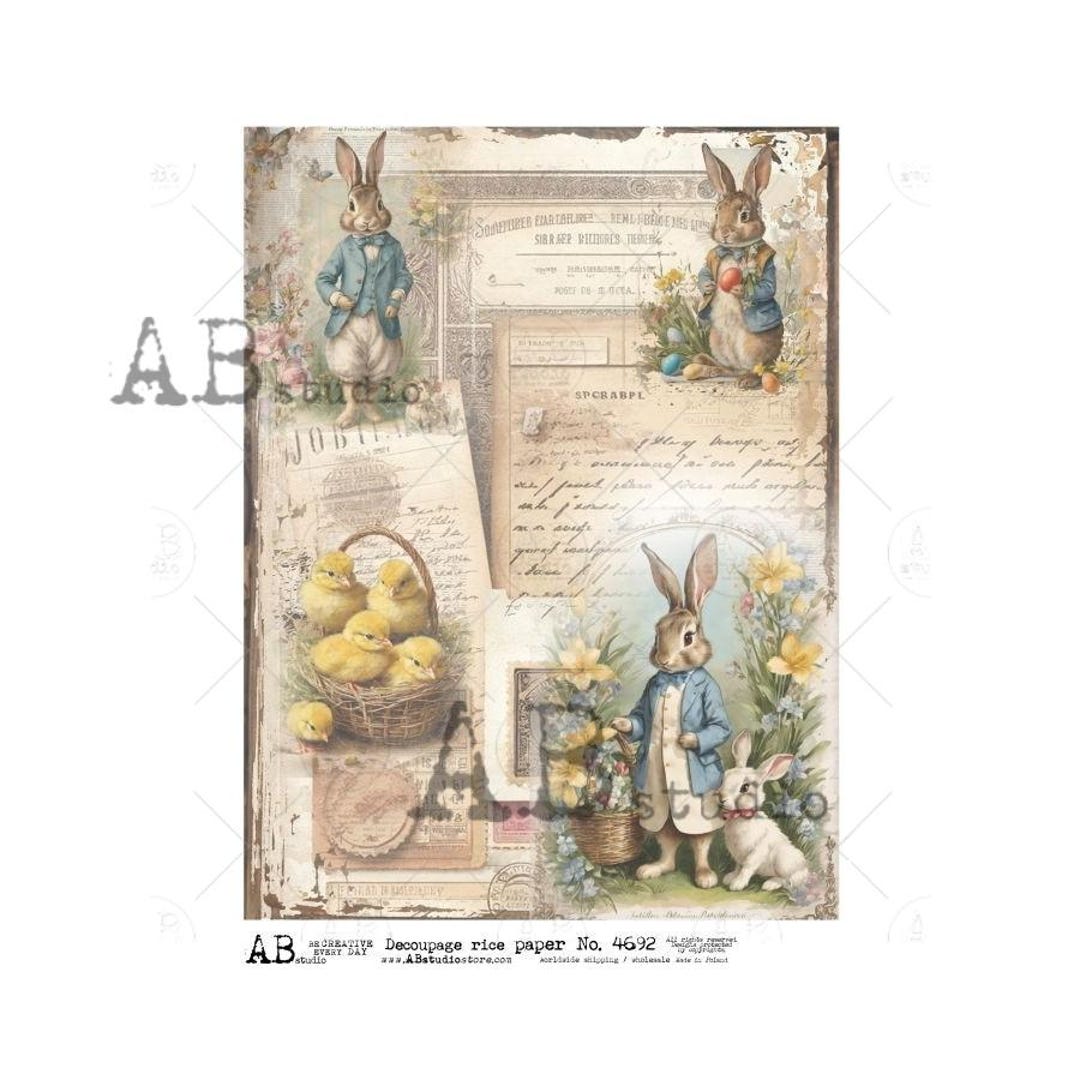 Easter Ephemera by AB Studios A4 Size Rice Paper for Decoupage Decor ...