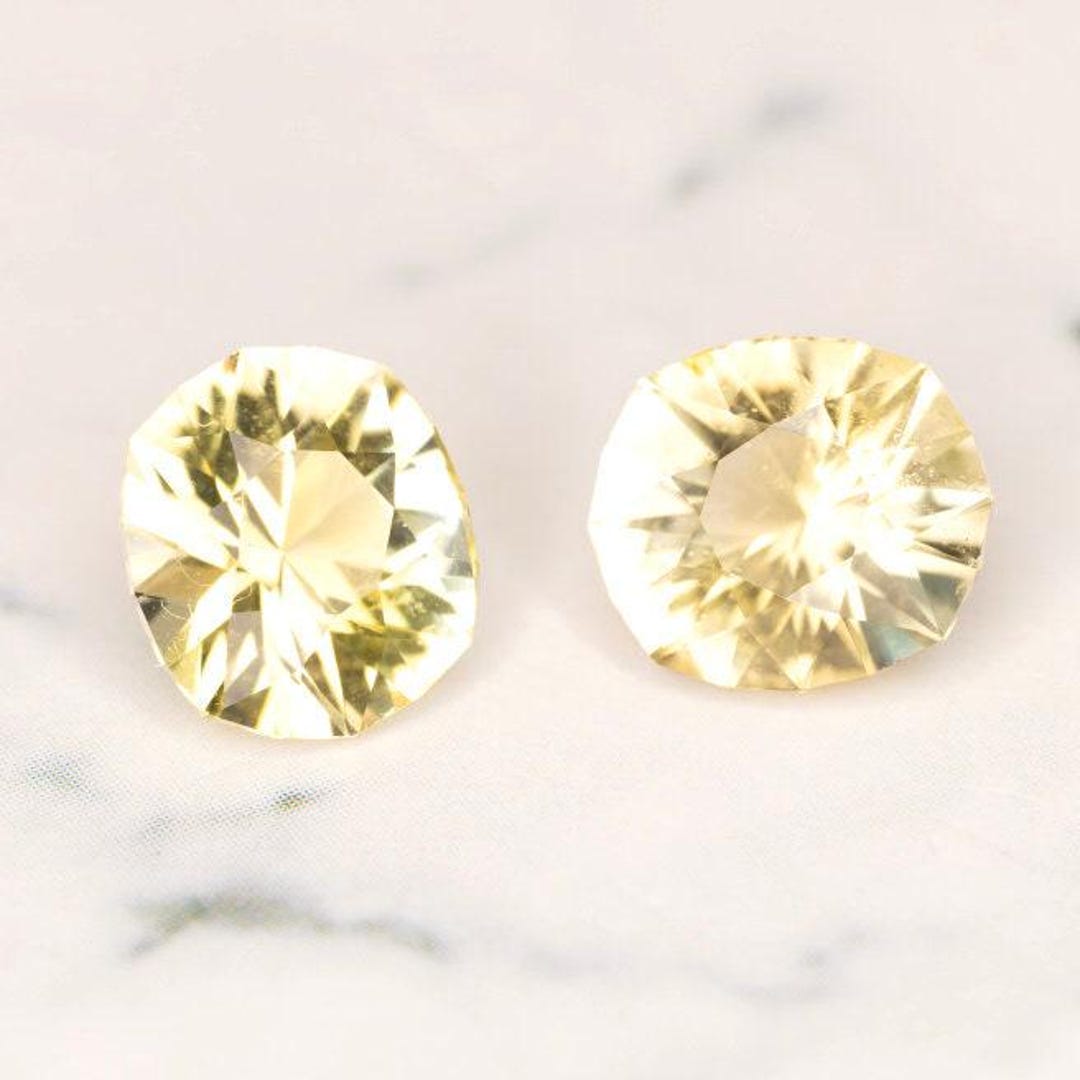 Untreated Imperial Yellow Topaz, W. Africa 2.65 Ct TW Pair, Clarity ...