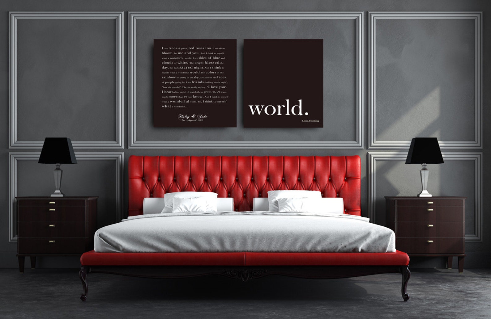 WHAT a Wonderful WORLD Canvas Set Personalized Song Lyrics | Etsy