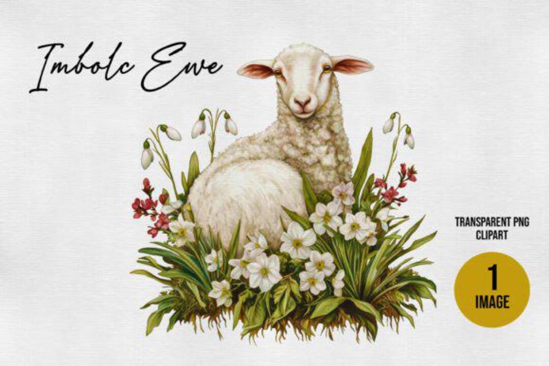 Imbolc Ewe Single Clipart Pagan Craft Graphic, Digital Download PNG - Etsy