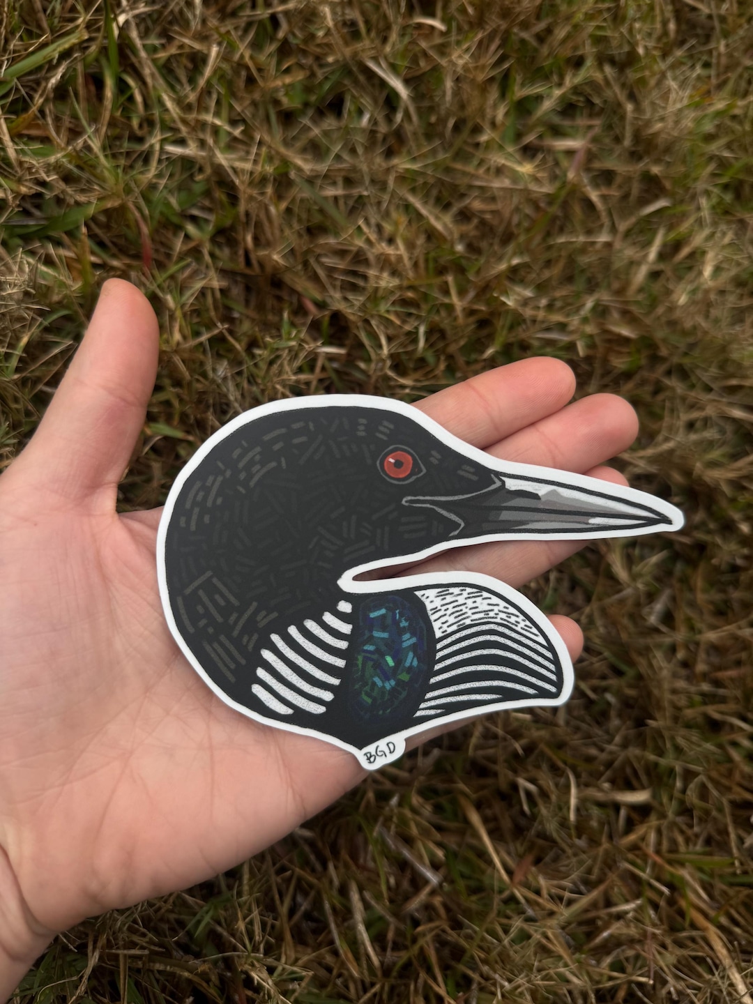 Common Loon Vinyl Matte Die Cut Sticker | Bird Lover Gift | Wildlife ...