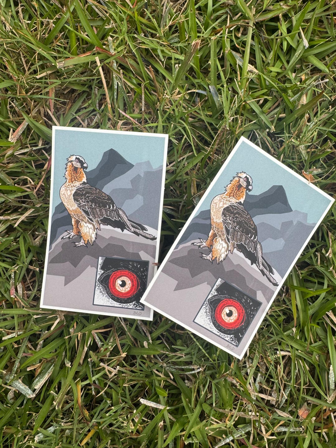 Bearded Vulture Landscape Vinyl Matte Die Cut Sticker | Vulture Lover ...