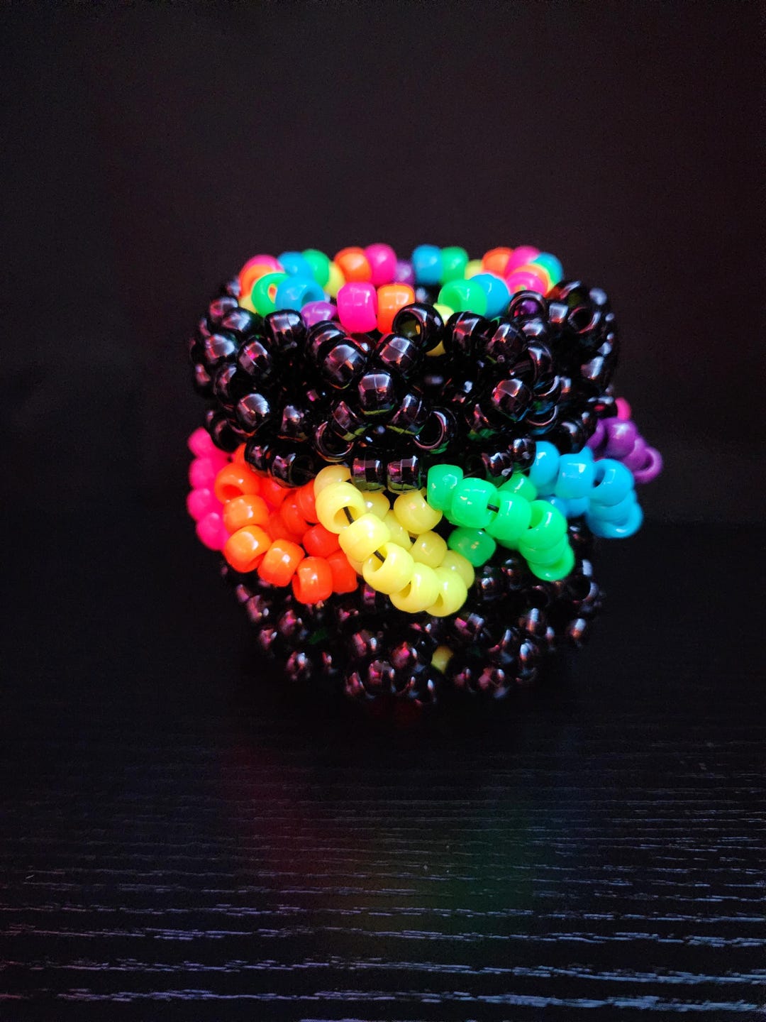Rainbow Rotator Kandi Cuff - Etsy