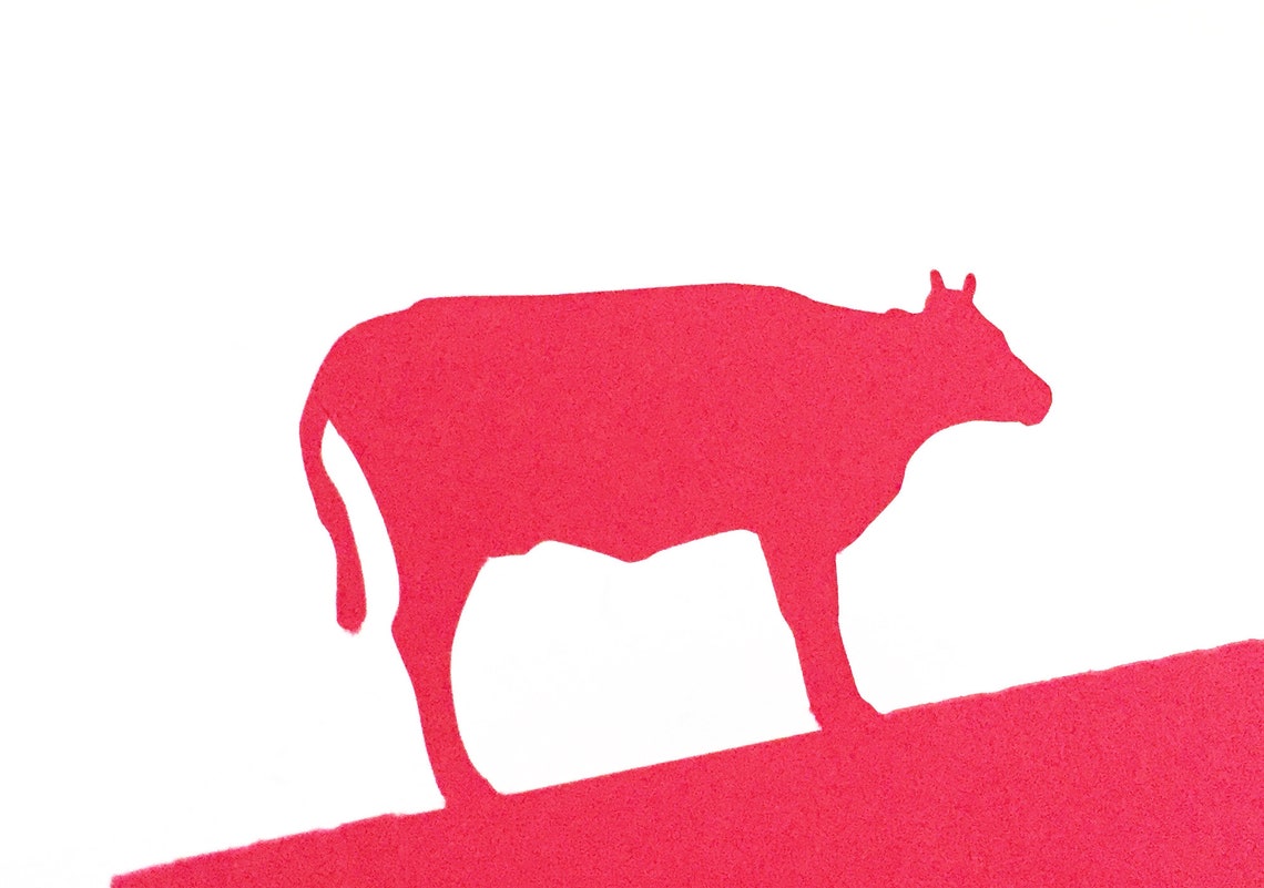 Cow Place Cards Meal Choice Beef Wedding Wedding Escort - Etsy