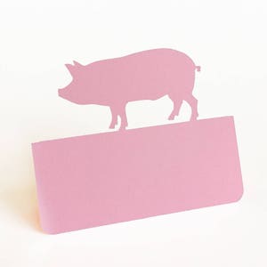 Pig Place Cards, Meal Choice, Pork, Wedding Place Cards, Escort Cards ...
