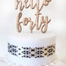 Hello Forty Cake Topper, 40th Birthday Cake Topper, Birthday Cake ...