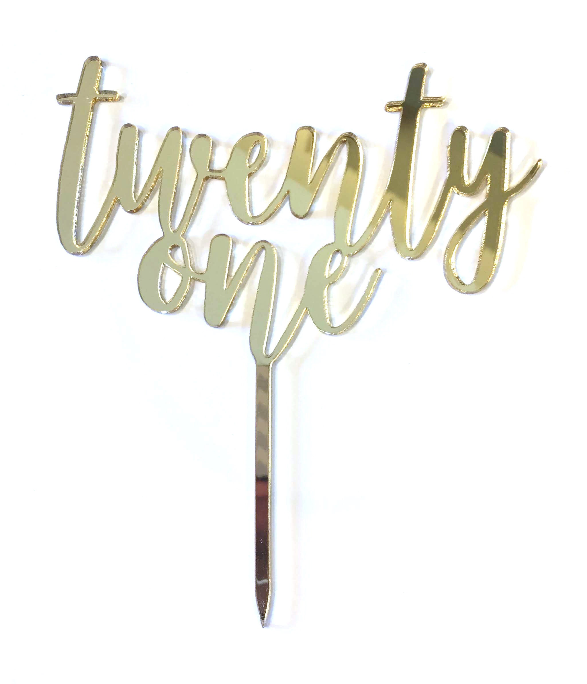 Twenty One Cake Topper, 21st Birthday Cake Topper, 21 Cake Topper, Gold ...