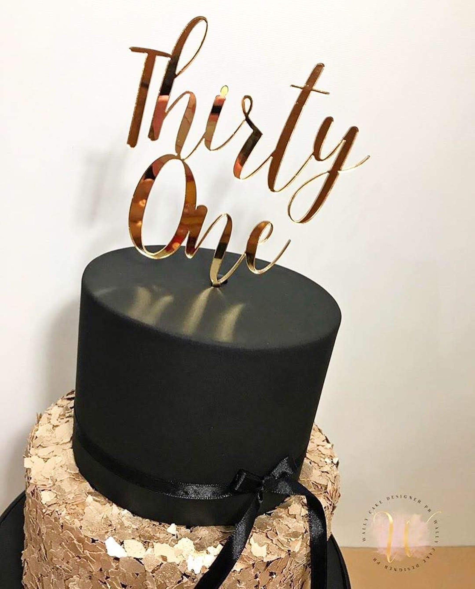 Thirty One Cake Topper, 31st Birthday Cake Topper, 31 Cake Topper, Gold ...