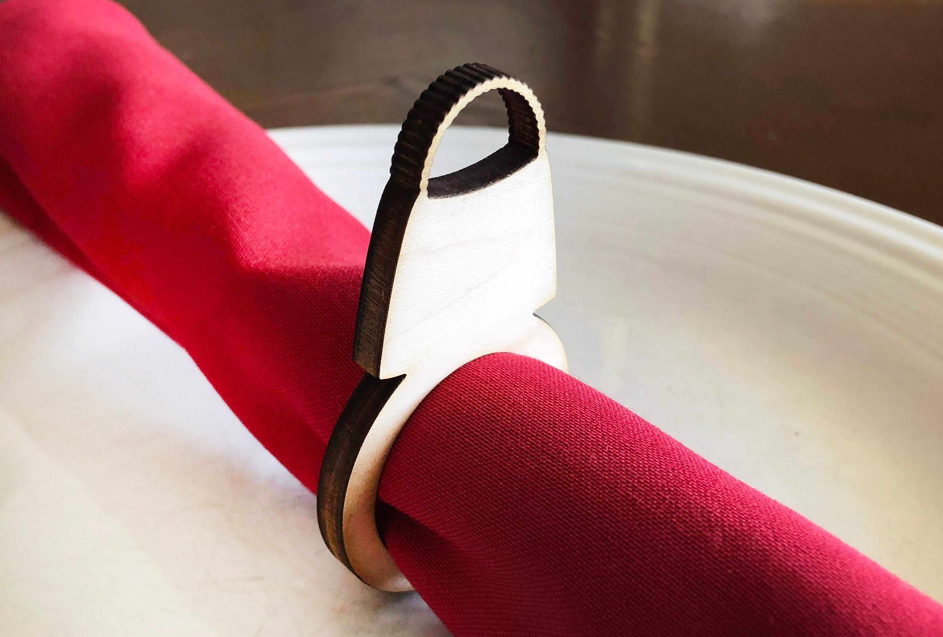 Purse Wood Napkin Rings Set of 4 8 12 Handbag Napkin | Etsy