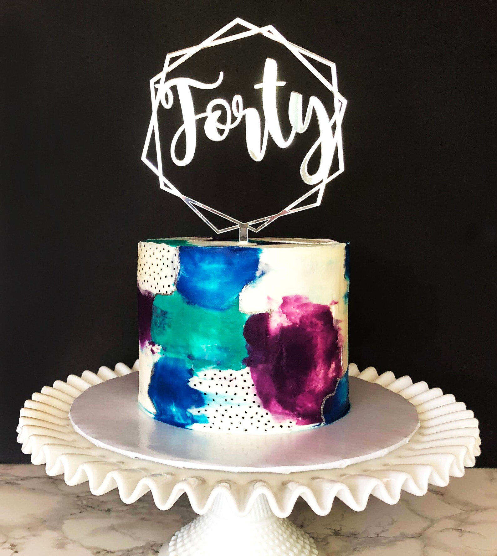 Forty Cake Topper 40th Birthday Cake Topper Birthday Cake - Etsy