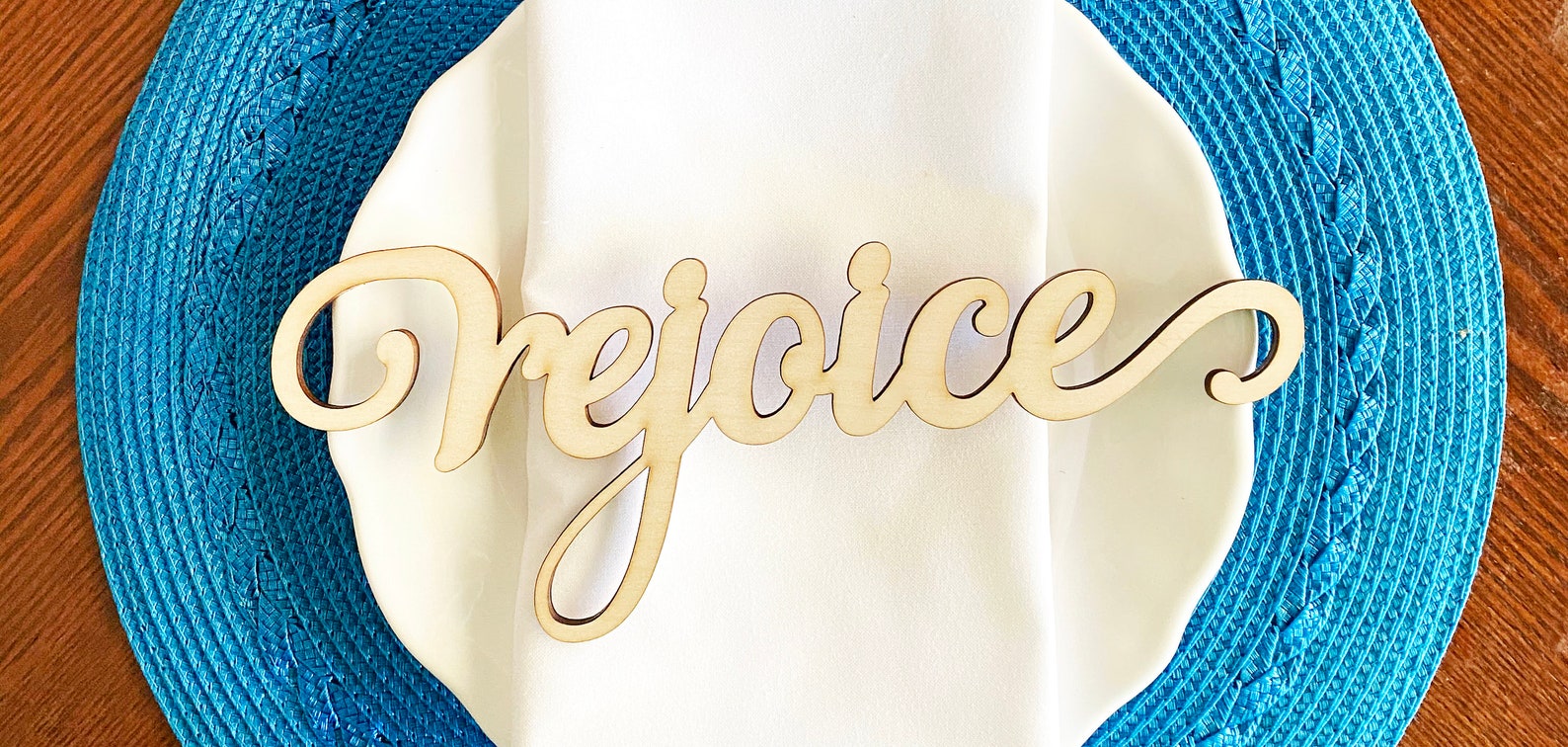 Christmas Place Cards, Joyful Place Cards, Merry Place Cards, Rejoice ...