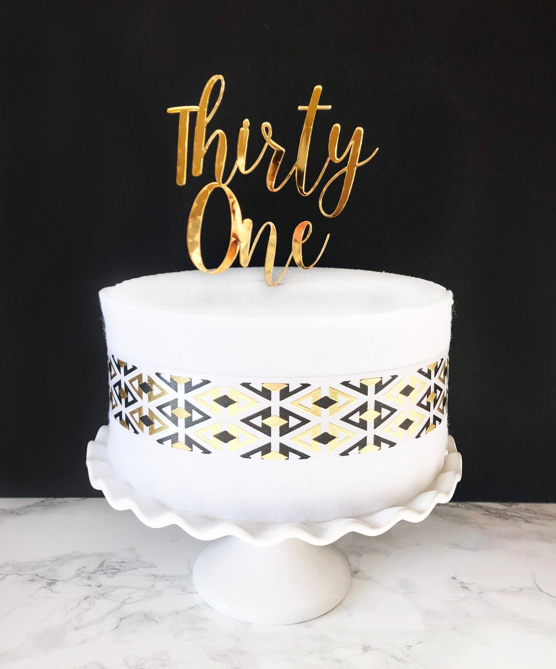 Thirty One Cake Topper, 31st Birthday Cake Topper, 31 Cake Topper, Gold ...