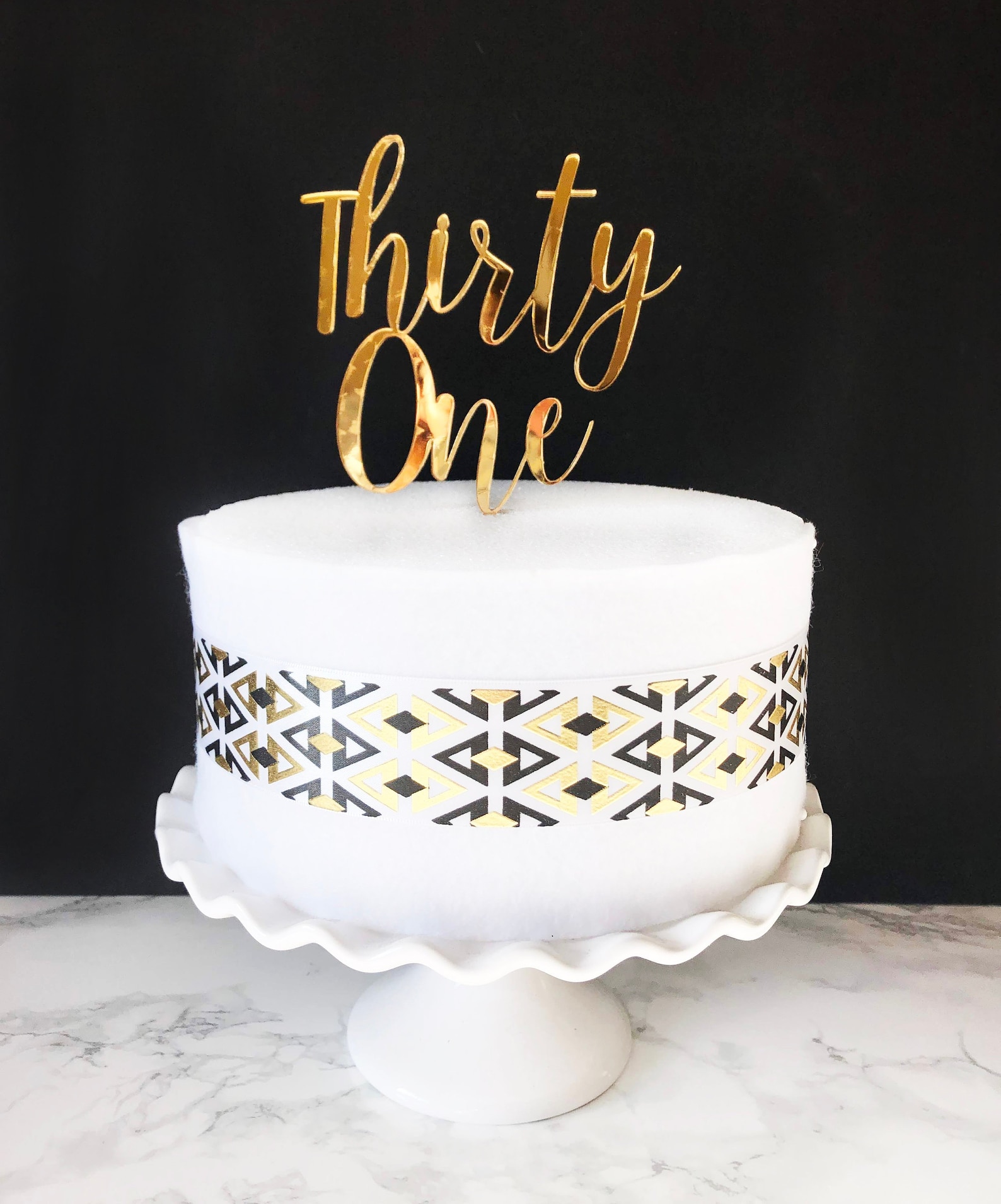 Thirty One Cake Topper, 31st Birthday Cake Topper, 31 Cake Topper, Gold ...