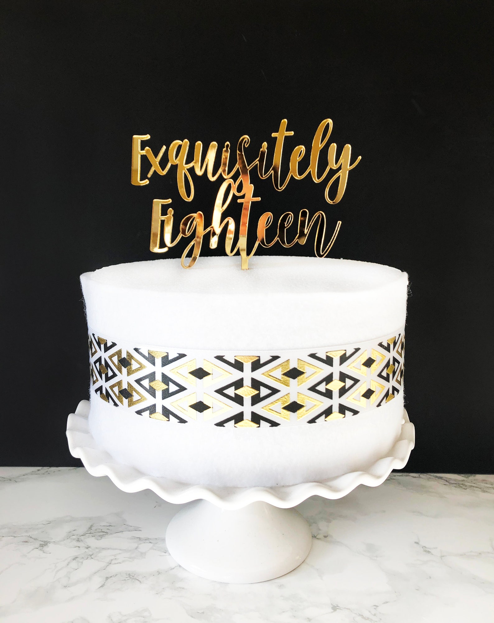 Exquisitely Eighteen Cake Topper 18th Birthday Cake Topper | Etsy